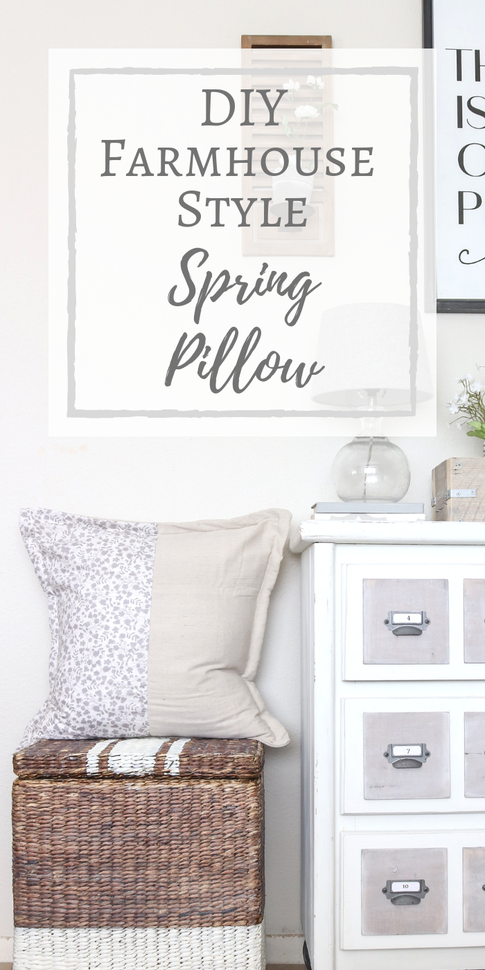 DIY Farmhouse Style Spring Pillow