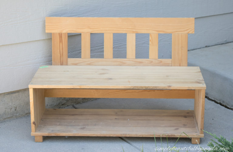 Thrifted Kids Bench Makeover
