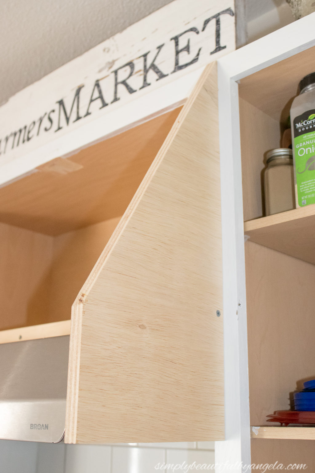 DIY Range Hood Cover With Storage