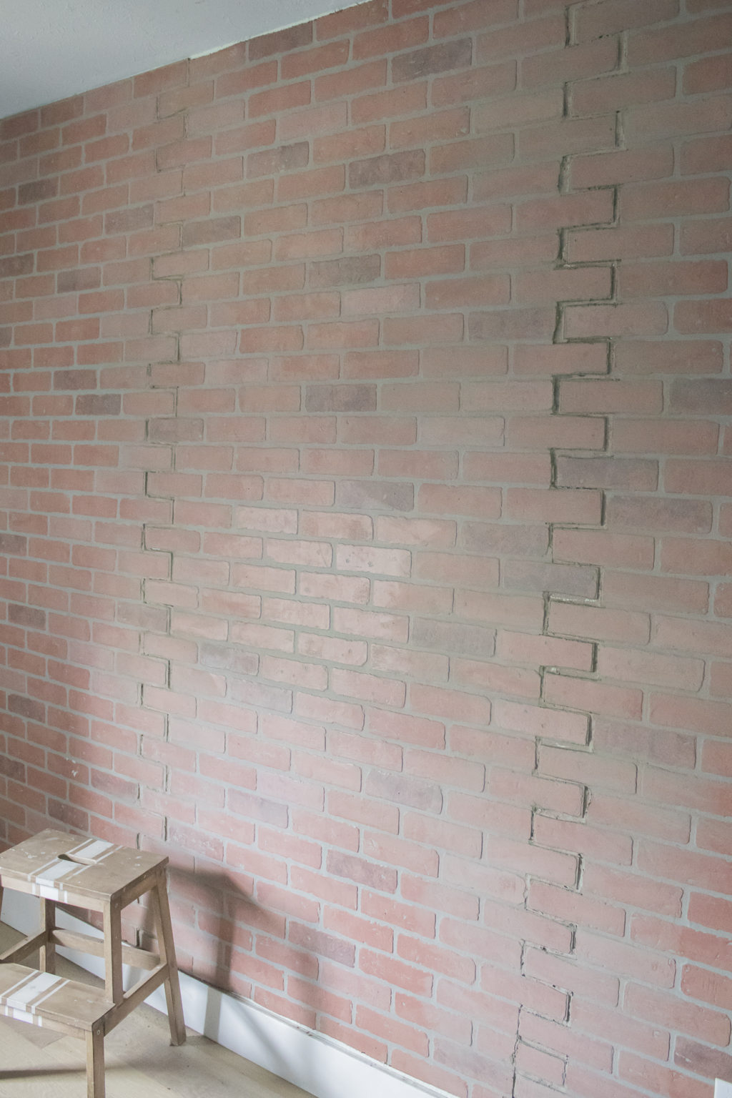 DIY Faux Brick Accent Wall