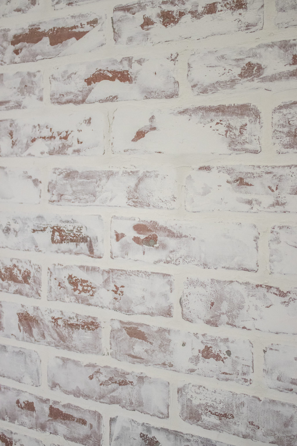 DIY Faux Brick Accent Wall