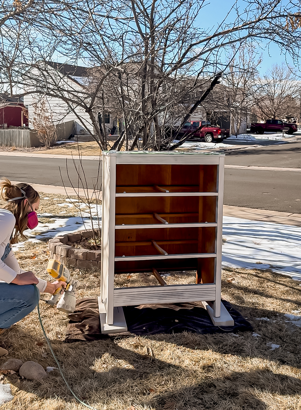 Old Beat Up Dresser Gets a Fresh Look